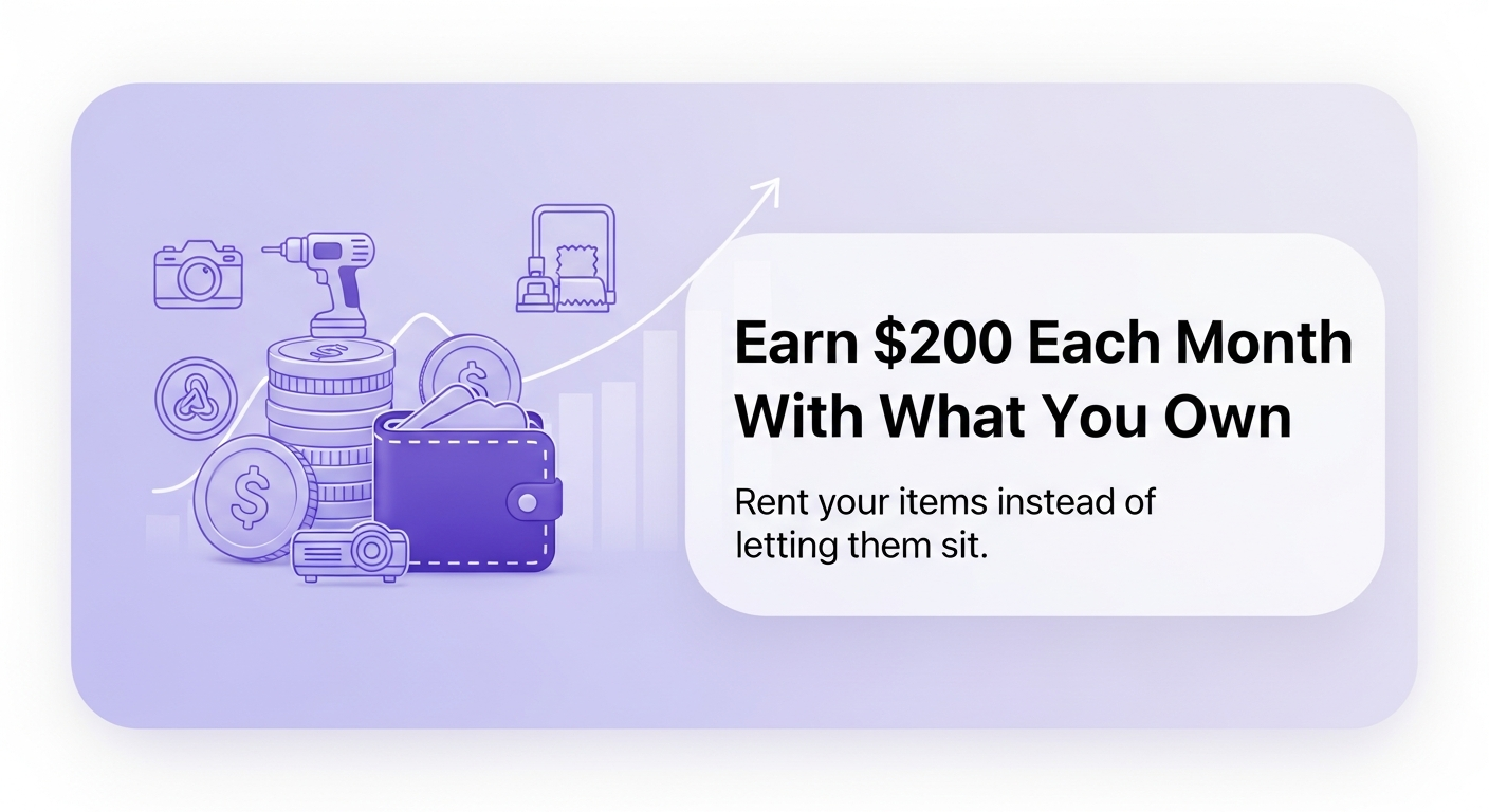 How to Earn $200 a Month Renting Your Items | EasioRent